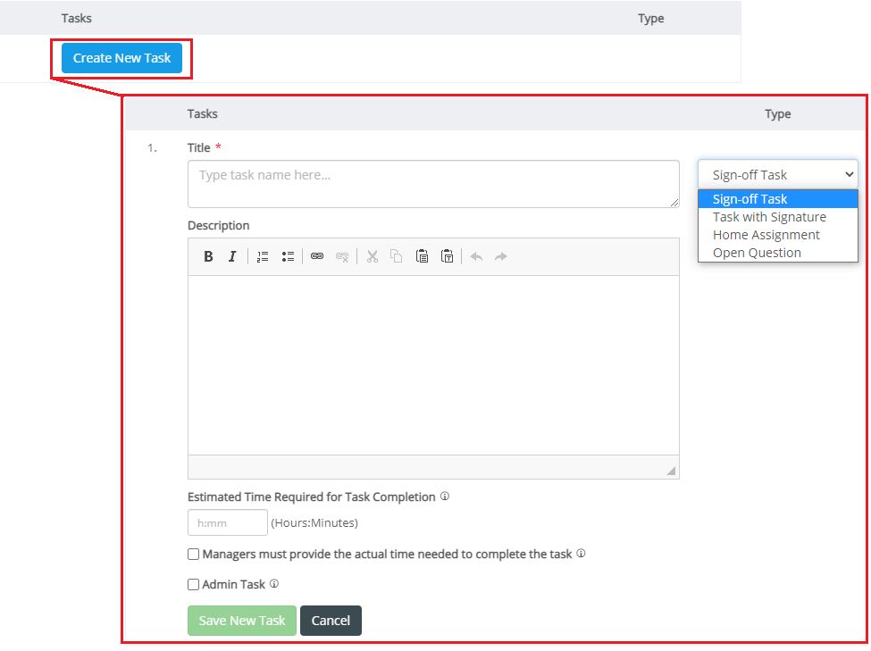 Creating an On-the-Job Training Task – Schoox