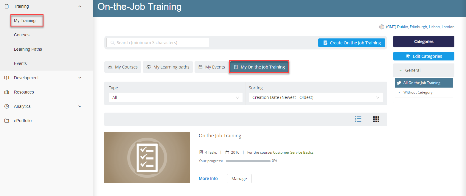 Completing an On The Job Training Task – Schoox