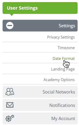 User Preferred Date Format – Schoox