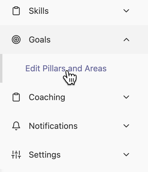 Creating Pillars and Areas in Academy Goals – Schoox