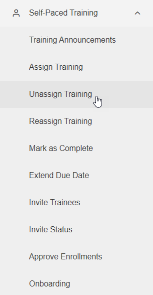 Unassigning Training – Schoox