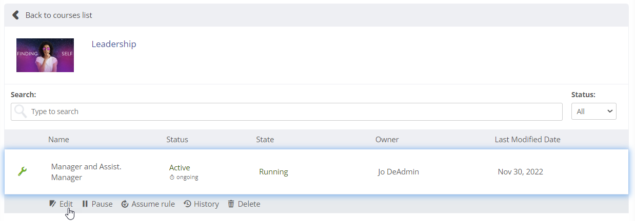 Editing Existing Auto Assignment Rules Schoox