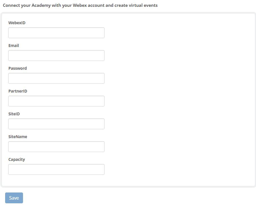 Connecting Personal Webex Account – Schoox